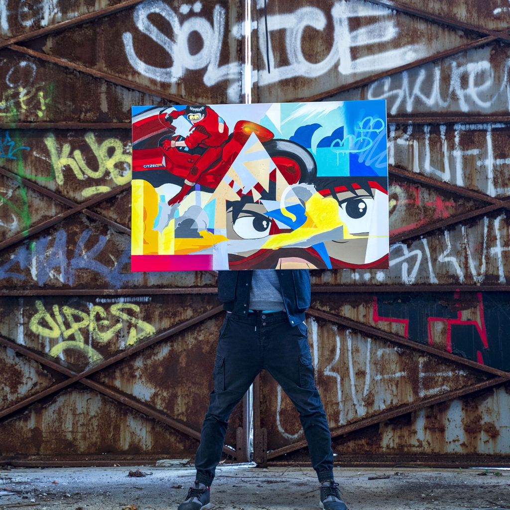 Tableau Akira manga graffiti street art - SoLiCe CAEN Artiste ...