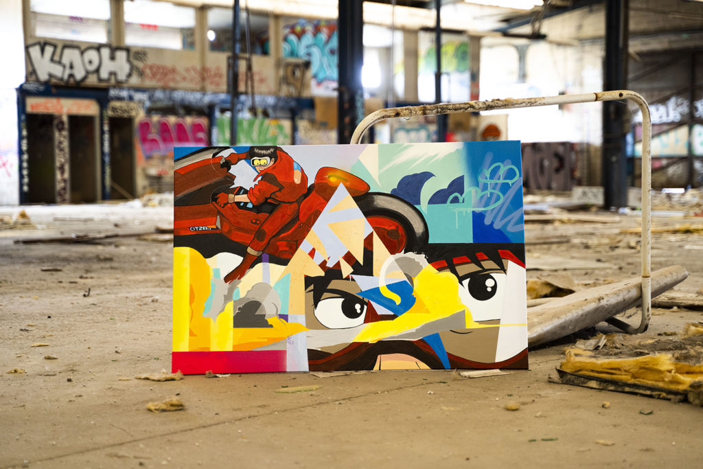 Tableau Akira manga graffiti street art - SoLiCe CAEN Artiste ...