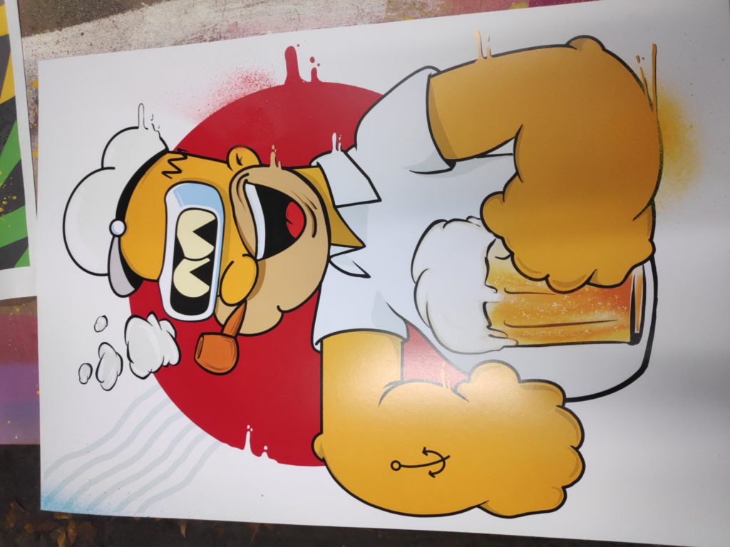 Poster Homer & Popeye Bender affiche design art - SoLiCe CAEN Artiste ...